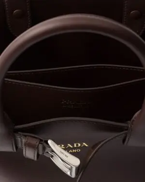 Prada Buckle Small Leather Handbag - Brown