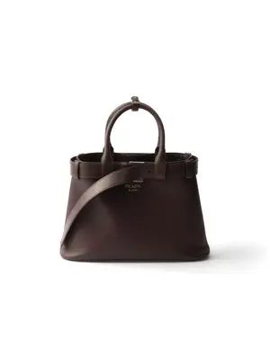 Prada Buckle Small Leather Handbag - Brown