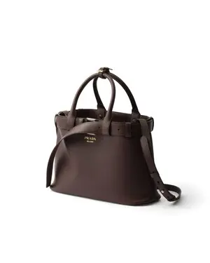 Prada Buckle Small Leather Handbag - Brown