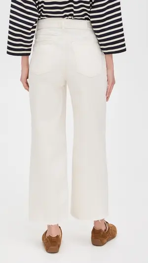 DL1961 Hepburn Maternity High-rise Wide-leg Jeans - Eggshell (vintage)