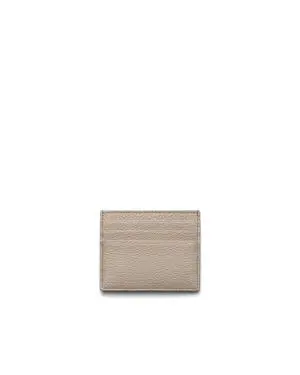Prada Leather Card Holder - Grey