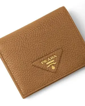 Prada Small Leather Wallet - Brown