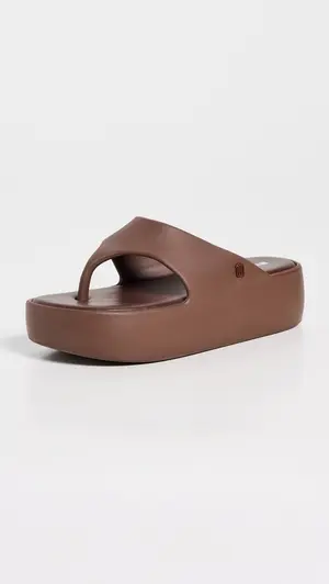 Melissa Free Platform Thong Sandals - Bronze