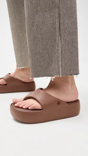 Melissa Free Platform Thong Sandals - Bronze