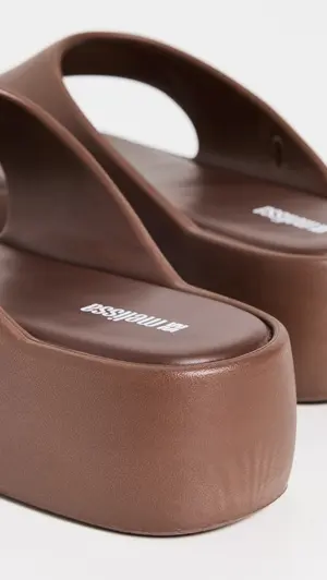 Melissa Free Platform Thong Sandals - Bronze