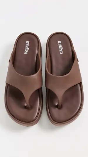 Melissa Free Platform Thong Sandals - Bronze