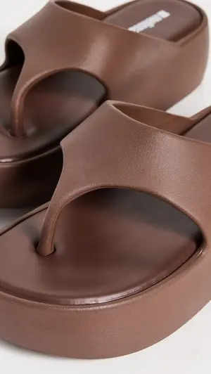 Melissa Free Platform Thong Sandals - Bronze