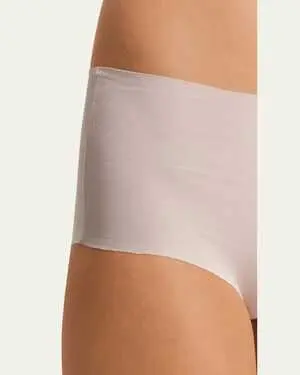 Hanro Invisible Cotton Full Mid-rise Briefs - Powder