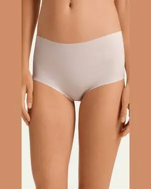 Hanro Invisible Cotton Full Mid-rise Briefs - Powder