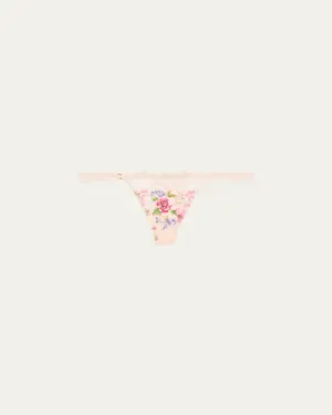 Lise Charmel Libertine En Fleurs Embroidered Tulle G-string - Le 12069