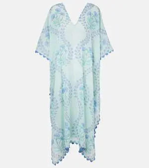 JULIET DUNN Printed Cotton Beach Cover-up