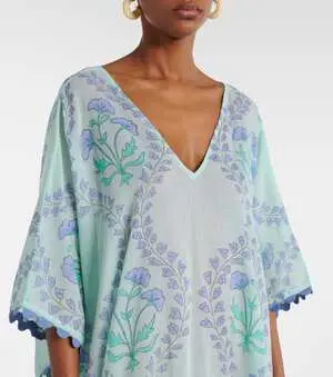JULIET DUNN Printed Cotton Beach Cover-up