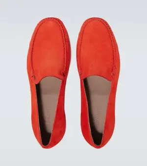 Manolo Blahnik Monaco Suede Loafers - Red