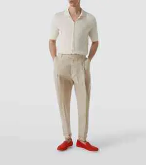 Manolo Blahnik Monaco Suede Loafers - Red