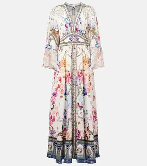 Camilla Crystal-embellished Silk Maxi Dress - Multicoloured
