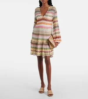 JIMMY CHOO Alexia 70 Logo Woven Lamé Mules