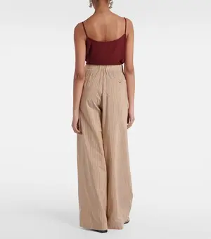Dries Van Noten Striped Cotton-blend Palazzo Pants