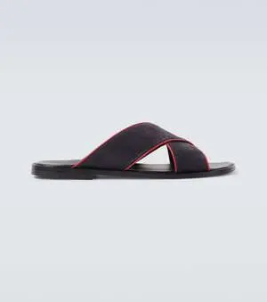 Manolo Blahnik Otawi Suede Sandals - Blue