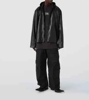 Balenciaga Hooded Leather Blouson