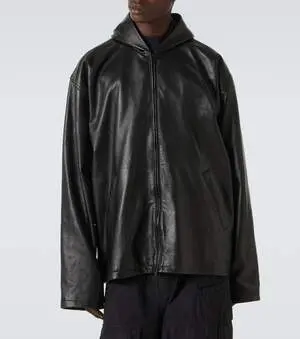 Balenciaga Hooded Leather Blouson