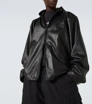 Balenciaga Hooded Leather Blouson