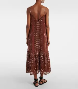 JULIET DUNN Printed Cotton Slip Dress