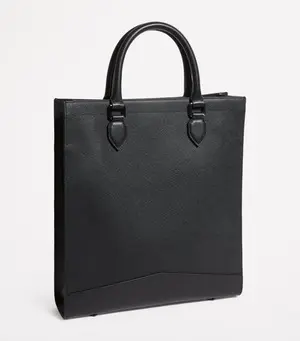 Harrods Saffiano Leather Laptop Tote Bag