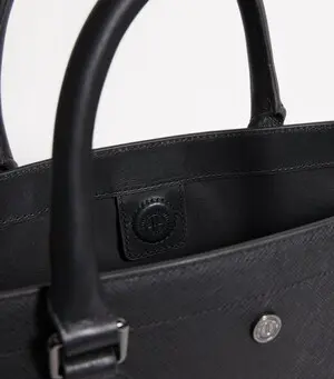 Harrods Saffiano Leather Laptop Tote Bag