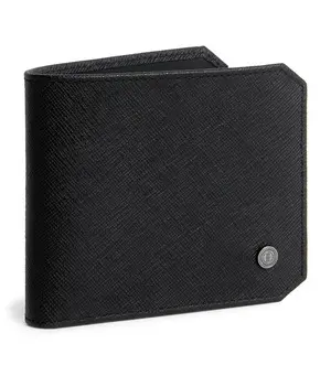 Harrods Saffiano Leather Bifold Wallet - Black