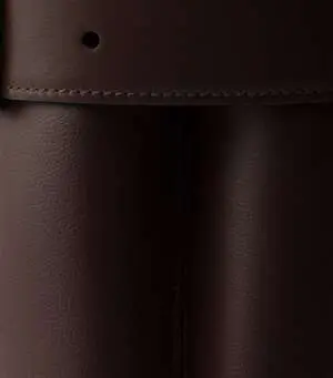 Prada Small Leather Buckle Tote Bag - Brown