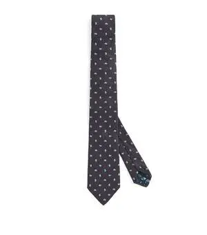 Paul Smith Silk-linen Paisley Necktie - Brown
