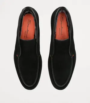 Santoni Suede Detroit Roccia High-top Loafers