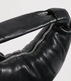 LEMAIRE Mini Fortune Croissant Lambskin Shoulder Bag - Black