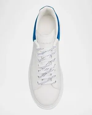 Alexander McQueen Leather Oversized Sneakers - White/blue