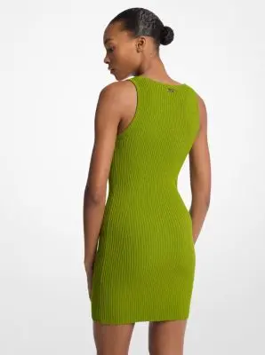 Michael Kors Ribbed Stretch Viscose Tank Dress In Green - 63% Off |  Editorialist