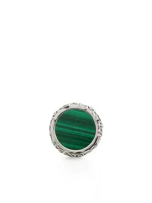 Emanuele Bicocchi Amulet Malachite Stud Earring - Silver