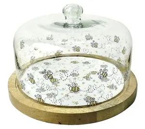 TEMP-TATIONS Special Edition 13' Cake Plate W/ Dome Glass Lid - One-color