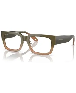 Giorgio Armani Rectangle Eyeglasses - Gradient Green,brown