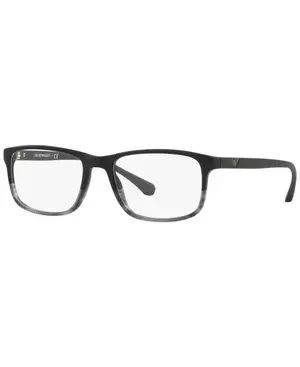 Emporio Armani Eyeglasses - Matte Black And Striped Gray