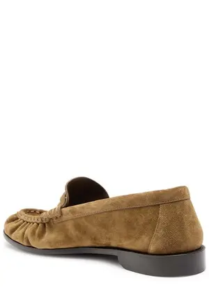 Saint Laurent Le Loafer Suede Loafers - Tan