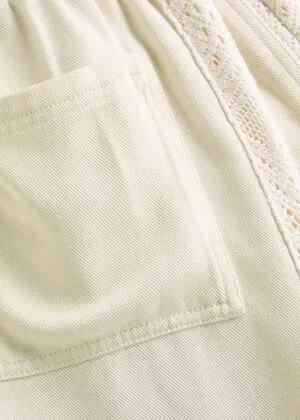 REPRESENT Panelled Twill Shorts - Off White