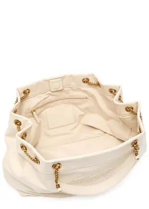 Marc Jacobs Chain Sack Large Leather Tote - White