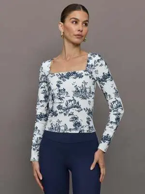 Carbon38 Toile Long Sleeve Top