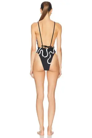 BODE Rickrack One Piece Swimsuit