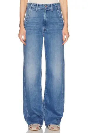 MOTHER The Major Prep Zip Sneak Jeans