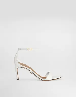 Dolce & Gabbana Polished Goatskin Sandals - White