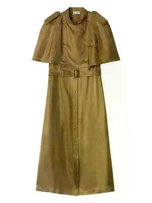 Burberry Buttoned Midi Dress - Green