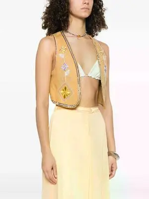 FORTE_FORTE Floral-embroidery Gilet