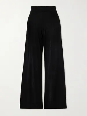 TOTEME Knitted Wide-leg Silk Pants
