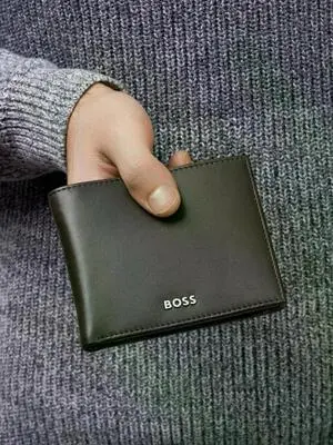BOSS Logo-print Leather Wallet - Brown